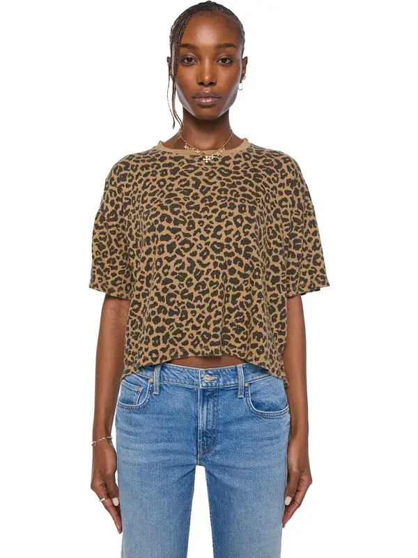MOTHER The S/s Boxy Ringer "leap Year" T-shirt - Leopard