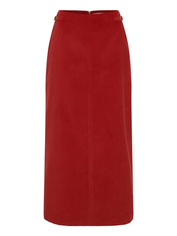 Gabriela Hearst Sere Cotton Maxi Skirt - Red