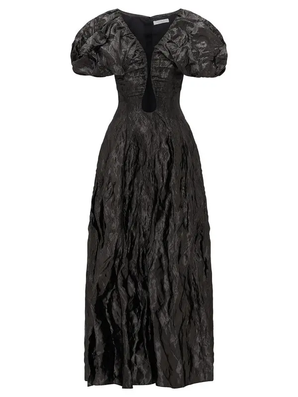Gabriela Hearst Cata Silk Maxi Dress - Dark Grey