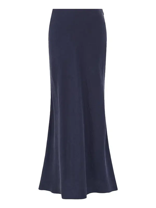 Gabriela Hearst Frei Silk Maxi Skirt - Navy