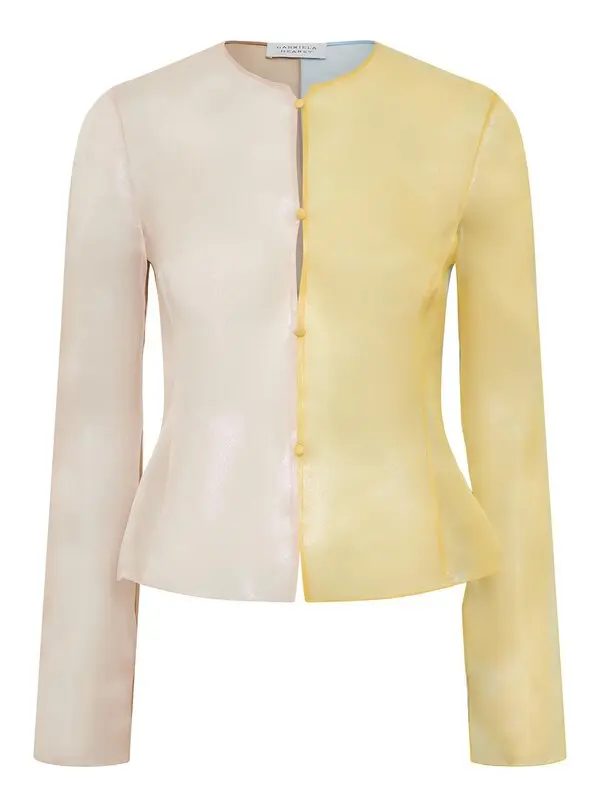 Gabriela Hearst Adauto Color-block Silk Jacket - Multi