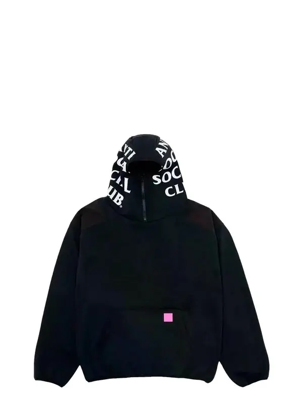 ANTI SOCIAL SOCIAL CLUB Logo Print Zip-up Hoodie - Black