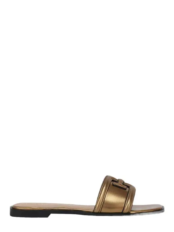 POTAMY Sabo Logo-plaque Leather Sandals - Brown