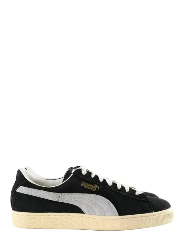 PUMA Suede Logo Print Sneakers - Black