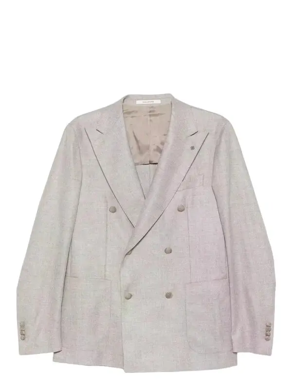 Tagliatore Double-breasted Buttoned Blazer - Grey