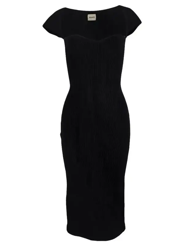 Khaite Allegra Sweetheart Dress - Black