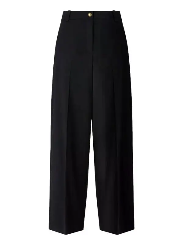 Pinko Pressed Crease Wide-leg Trousers - Black