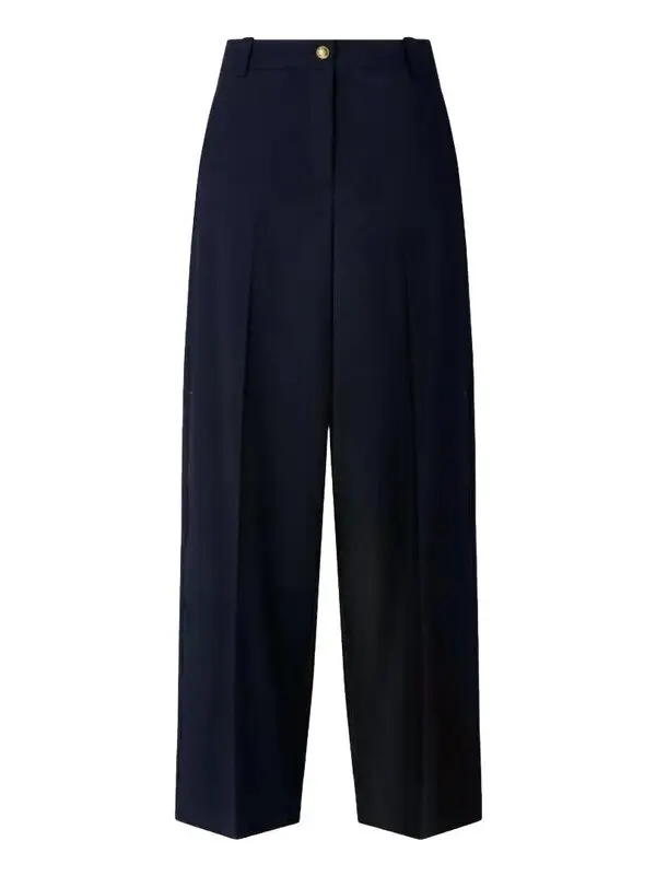 Pinko Pressed Crease Wide-leg Trousers - Black