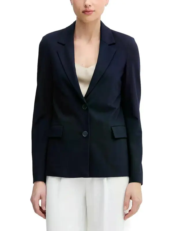 BENETTON Notched Lapel Button-fastening Blazer - Blue