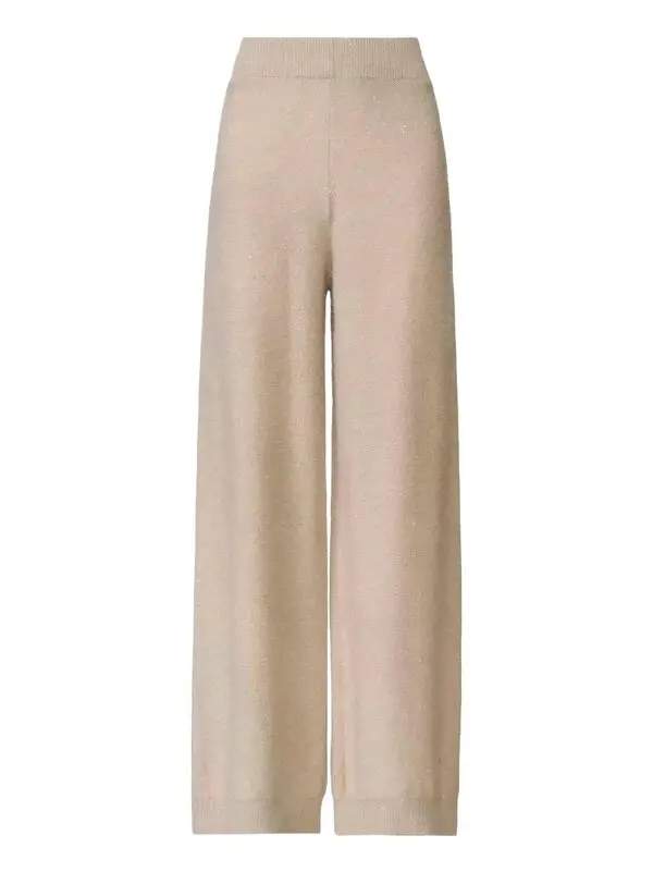 Fabiana Filippi Sequin-embellished Wide-leg Trousers - Neutrals