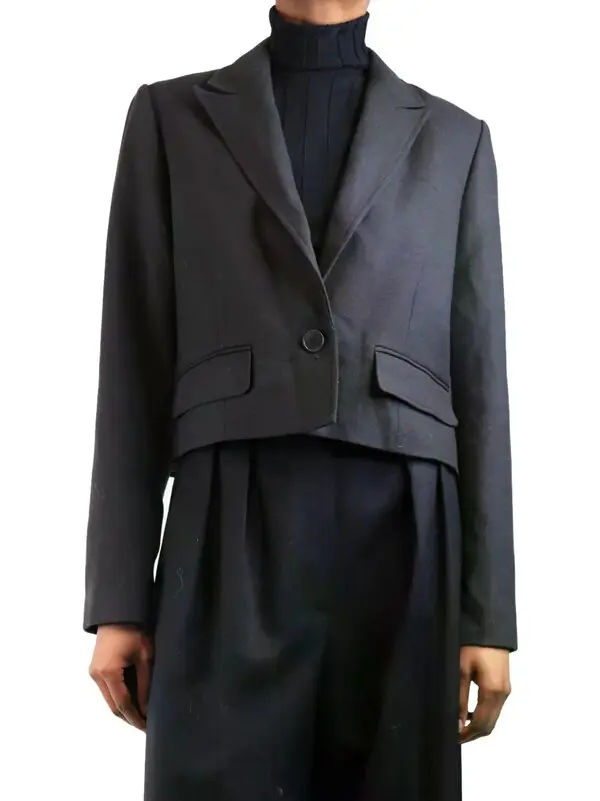 JOSEPH Cropped Wool Blazer - Grey