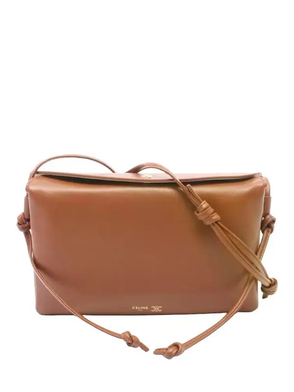Celine Trio Flap Crossbody Bag - Brown