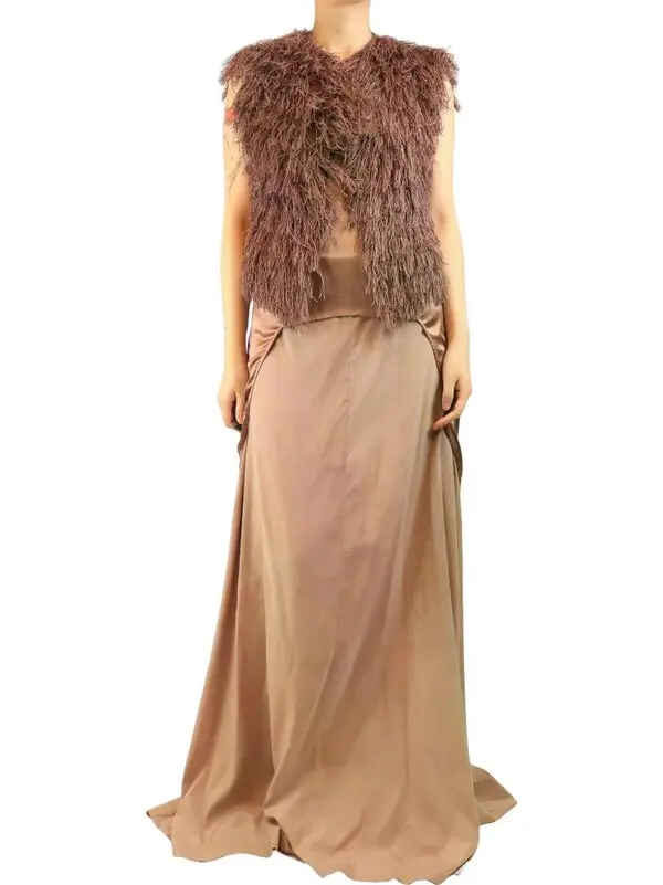 Brunello Cucinelli Silk Top And Gilet Set - Neutrals