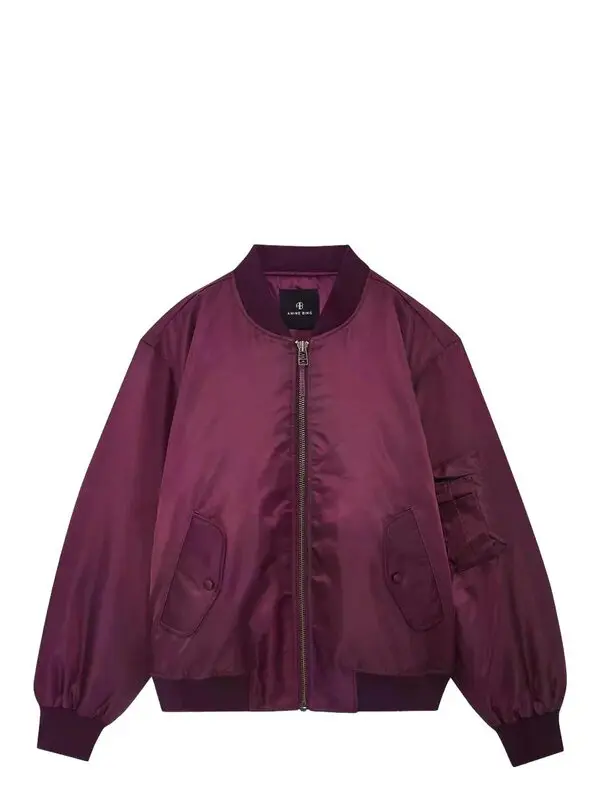 ANINE BING Leon Zip-up Bomber Jacket - Red