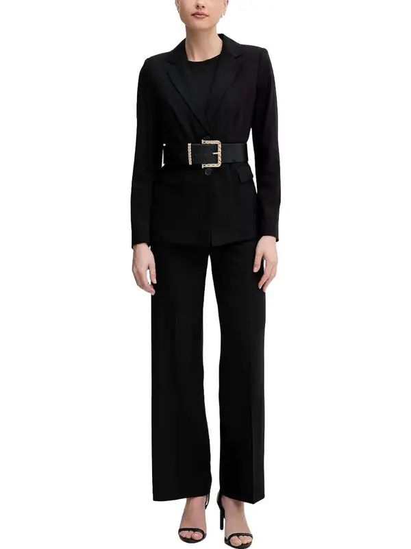 BENETTON Notched Lapel Single-breasted Blazer - Black