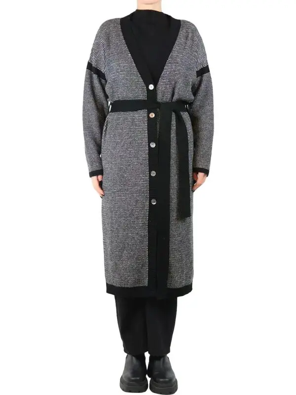 ERES Belted Longline Cardigan - Grey