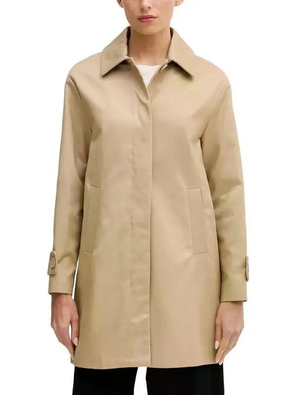 BENETTON Button-fastening Straight Coat - Brown