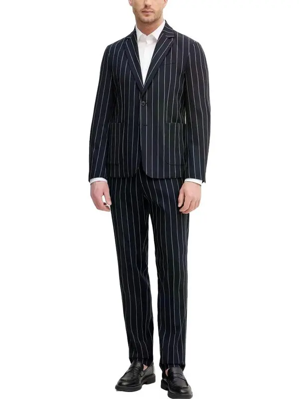 BENETTON Pinstripe-pattern Single-breasted Suit - Blue