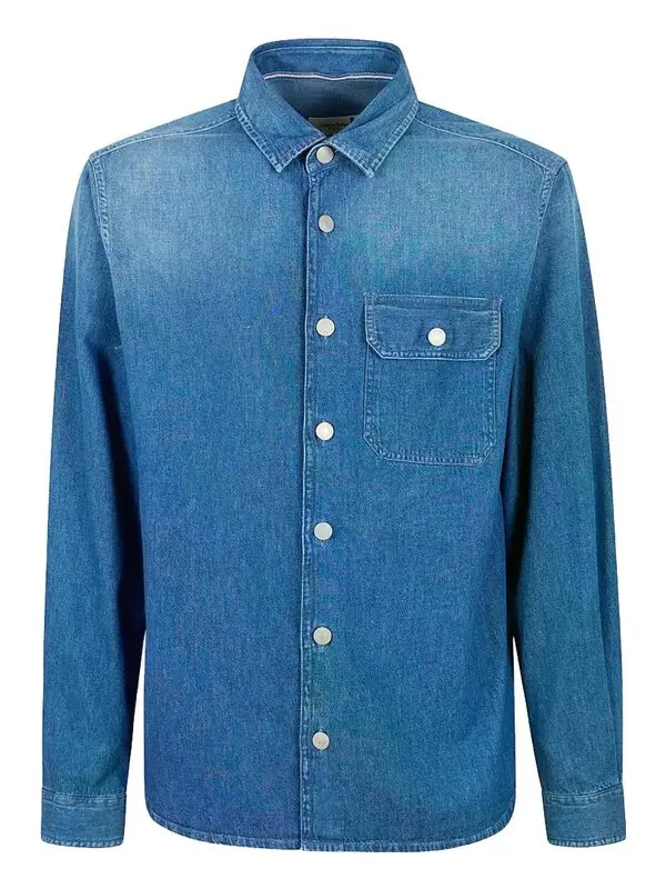 TINTORIA MATTEI 954 Chest-pocket Shirt - Blue