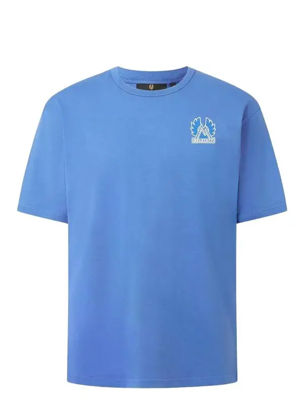 Belstaff Mountain Logo-print Cotton T-shirt - Blue