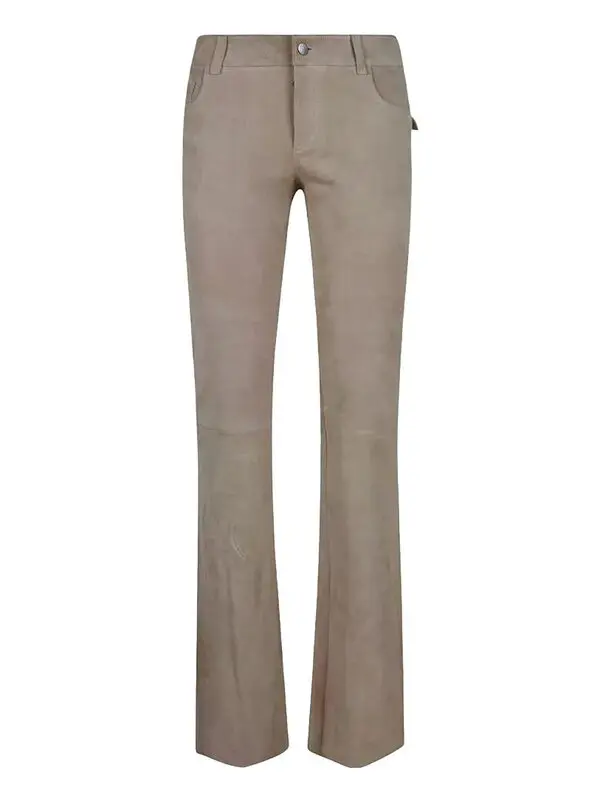 Stouls Suede Flared Trousers - Neutrals