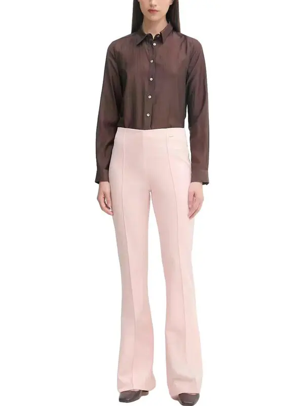 BENETTON Long-sleeve Shirt With Textured Finish - Brown