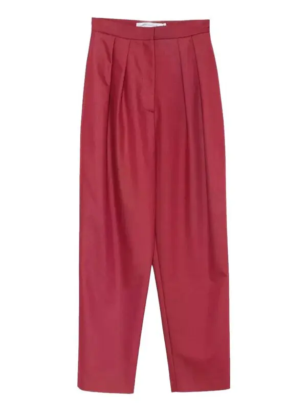 SIMONA CORSELLINI Pleated Tailored Trousers - Red