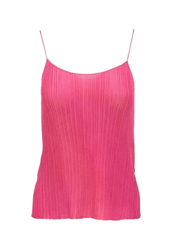 TOM FORD Ribbed Knit Spaghetti Strap Tank Top - Pink