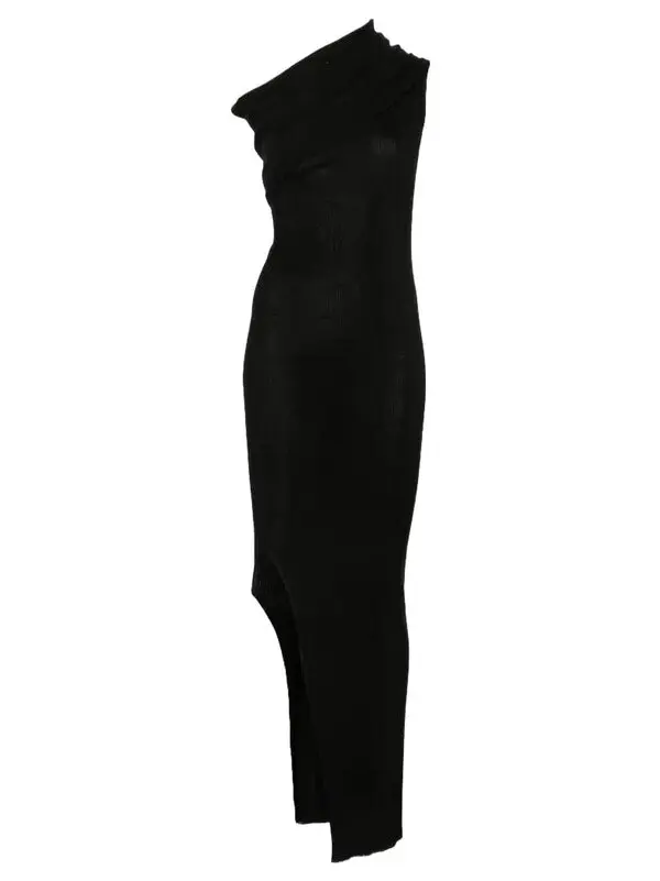 Rick Owens Athena One-shoulder Draped Dress - Black