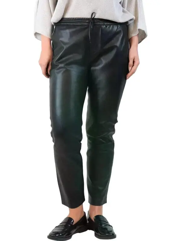 Scanlan Theodore Leather Drawstring Trousers - Black