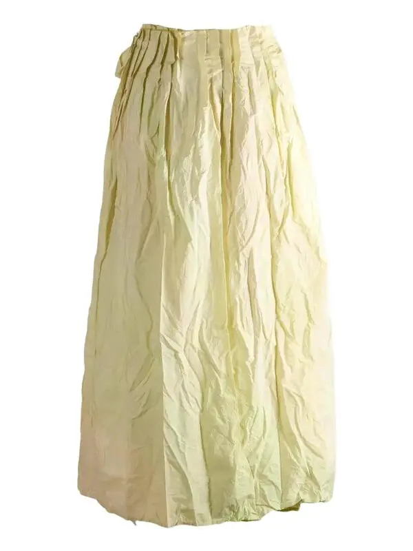 DANIELA GREGIS Crinkled Effect Maxi Skirt - Yellow