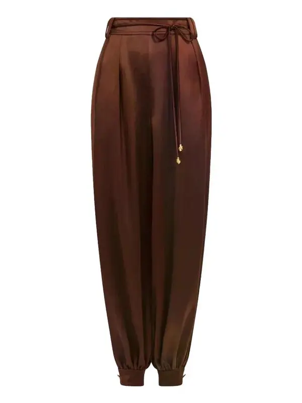 Aje Siren Pleated Trousers - Brown