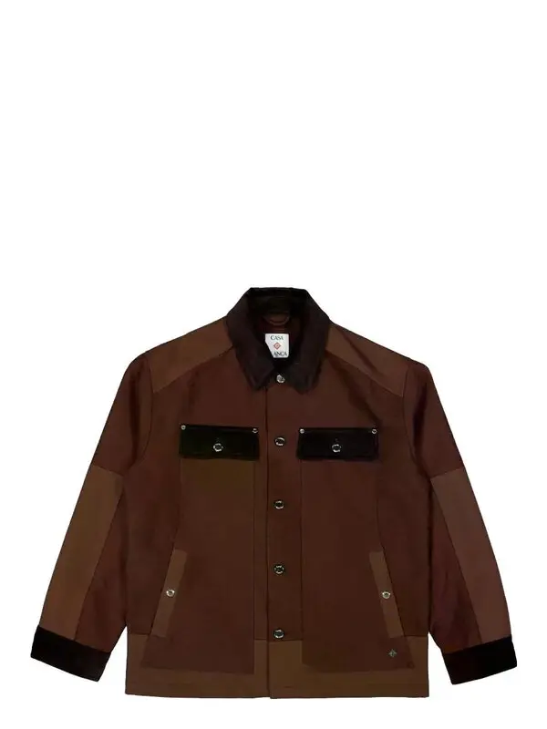 Casablanca Logo-jacquard Long-sleeve Jacket - Brown