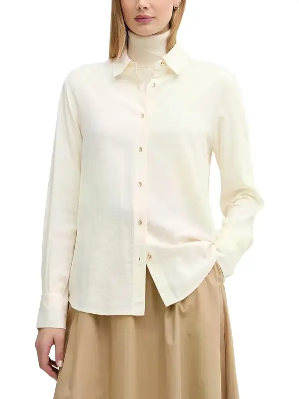 BENETTON Striped Button-down Shirt - Neutrals