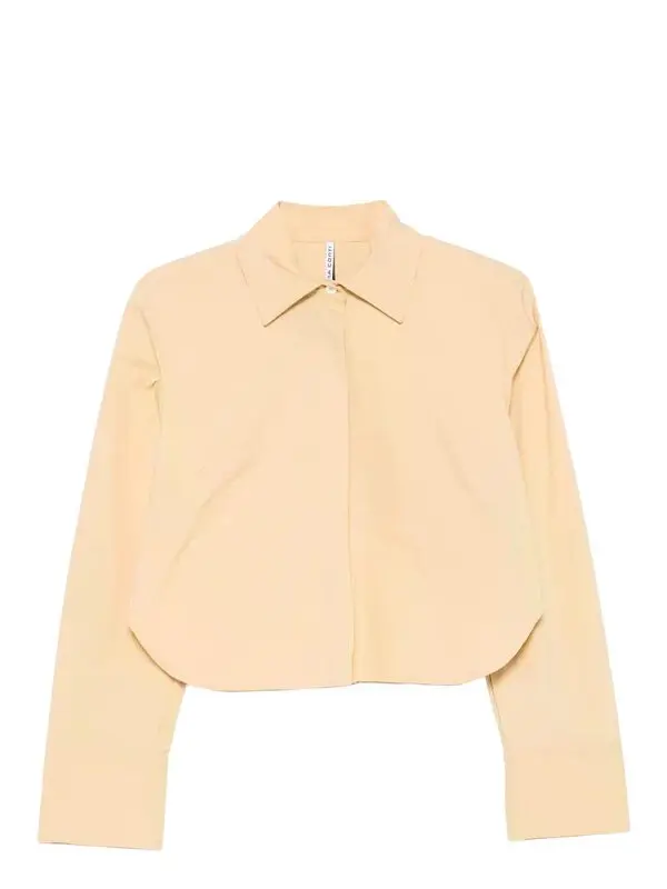Liviana Conti Cropped Long-sleeve Shirt - Neutrals