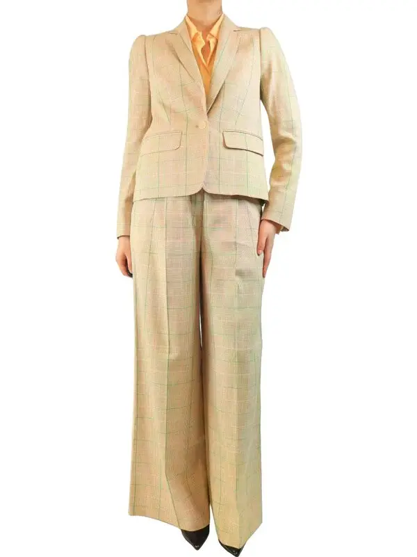ME+EM Houndstooth-pattern Suit - Neutrals