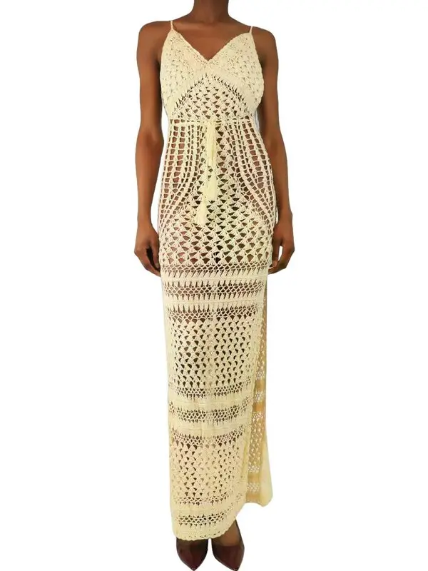 FLOOK Crochet Maxi Dress - Neutrals