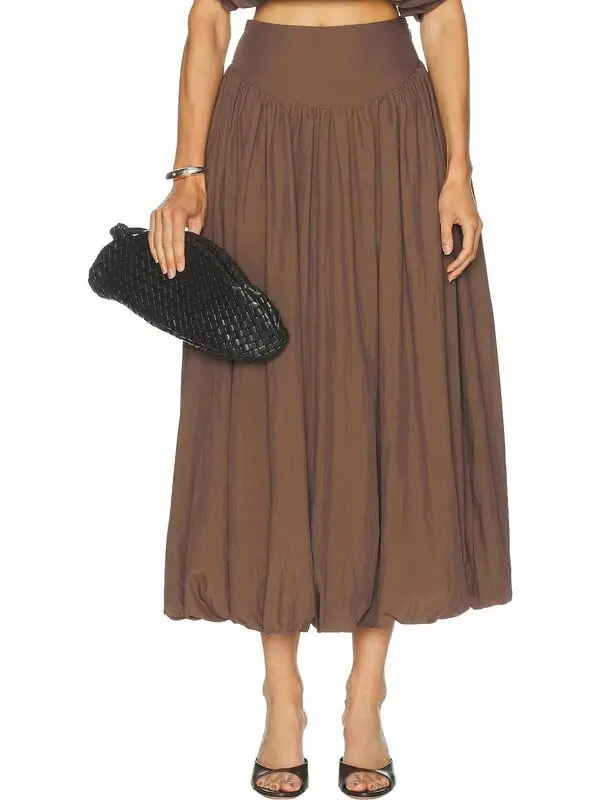 NICHOLAS Zaira Bubble Skirt - Chocolate