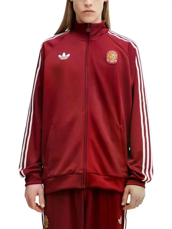 Adidas Embroidered Logo Track Jacket - Red