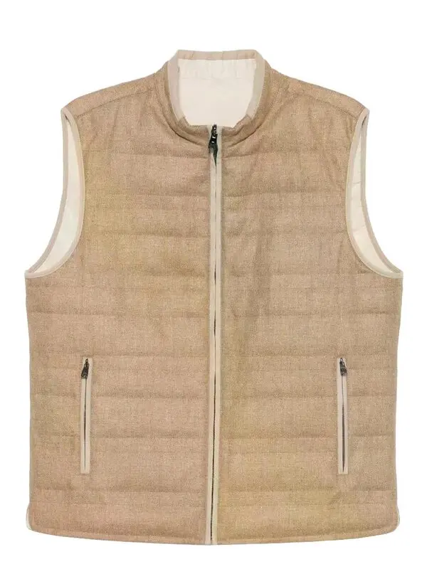 Corneliani Quilted Gilet - Neutrals