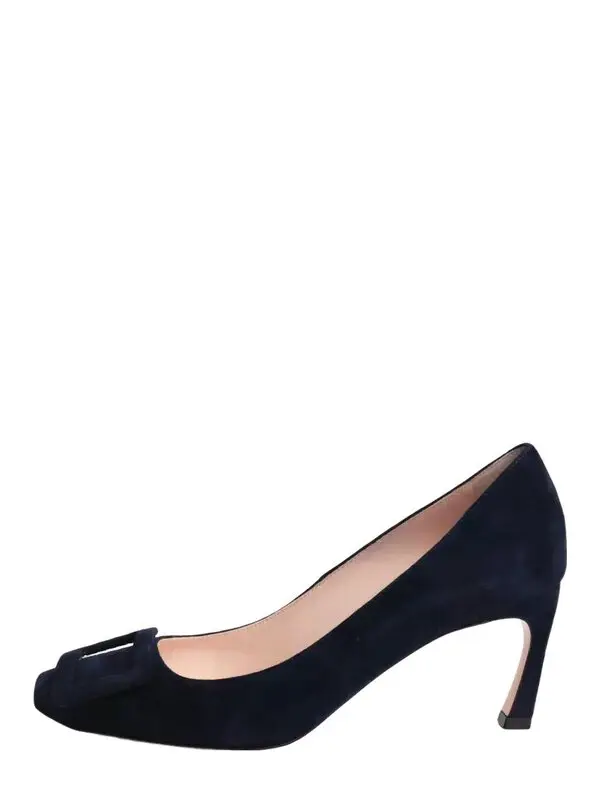ROGER VIVIER Trompette Suede Pumps - Blue