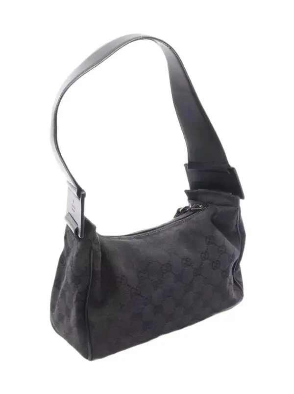 Gucci Gg Canvas Shoulder Bag - Black
