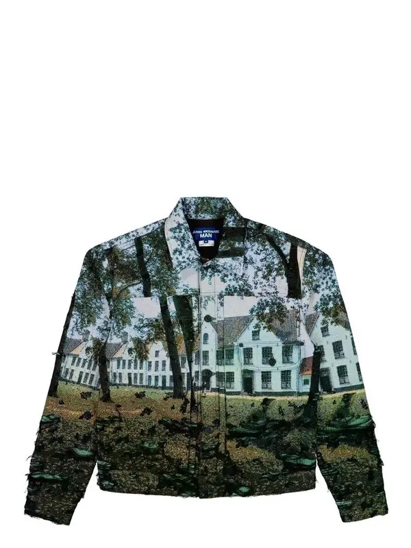 Junya Watanabe Landscape Motif Shirt Jacket - Green