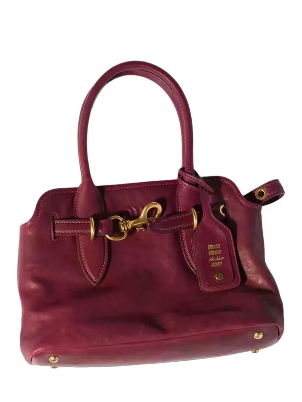 Miu Miu Aventure Nappa Leather Bag - Red