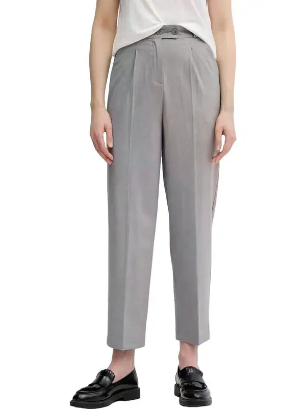 BENETTON Pleated Straight-leg Trousers - Grey