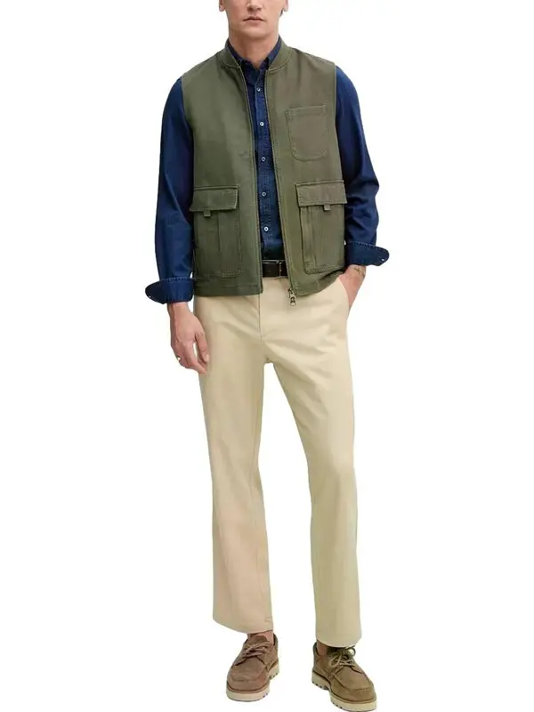 BENETTON Multi-pocket Gilet - Green