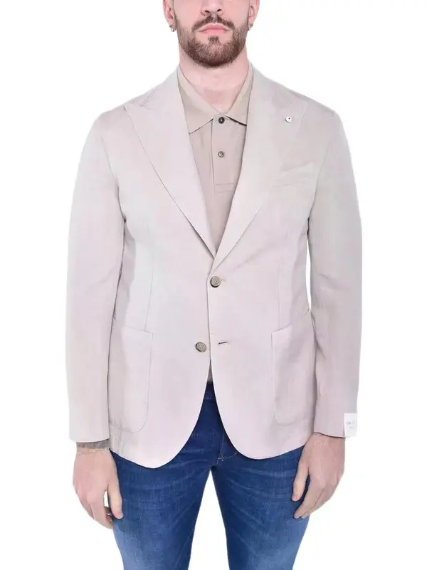 L.B.M. 1911 Notched-lapels Single-breasted Blazer - Neutrals