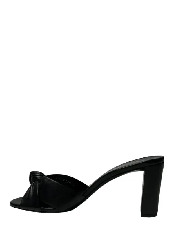 Saint Laurent Bianca Knotted Slide Sandals - Black