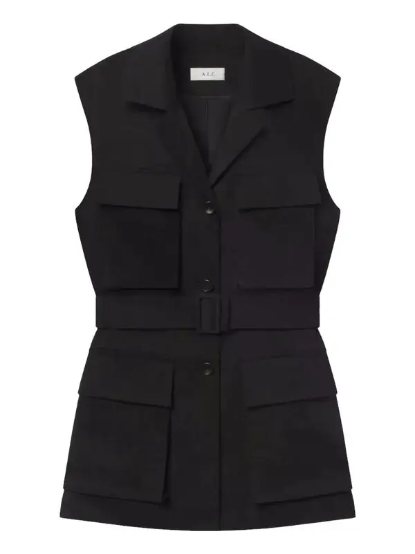 A.L.C. Cameron Belted Vest - Black