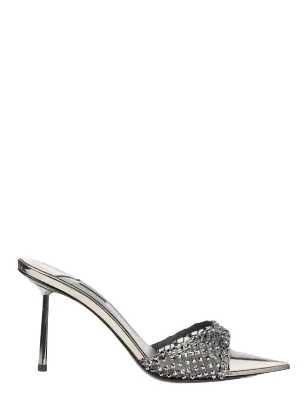 LE SILLA Gilda Embellished Stiletto Heeled Sandals - Silver